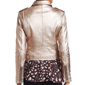 IRO | Jackets & Coats | Iro Cropped Metallic Leather Jacket | Poshmark